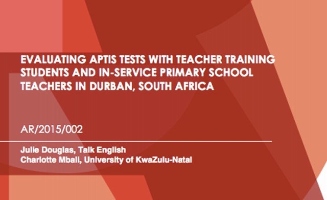 Evaluating Aptis Tests With Teacher Training Students | British Council