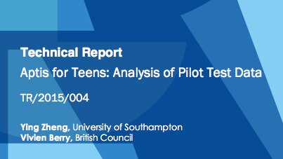 Aptis for Teens: Insightful Pilot Test Data Analysis