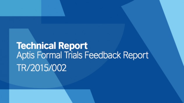 Aptis Formal Trials Feedback Report | British Council